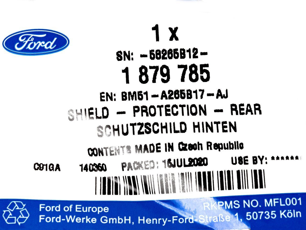 OSŁONA KRAWĘDZI DRZWI TYLNYCH LEWYCH FOCUS MK3/FL _ 1879785 _ BM51 ...