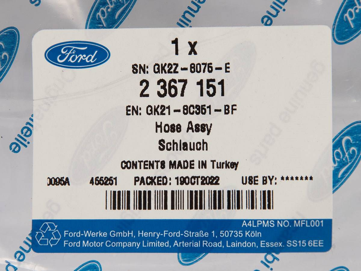 PRZEWÓD ZBIORNICZKA PŁYNU CHŁODZĄCEGO TRANSIT 16- _2511903 _ GK21-8C351 ...