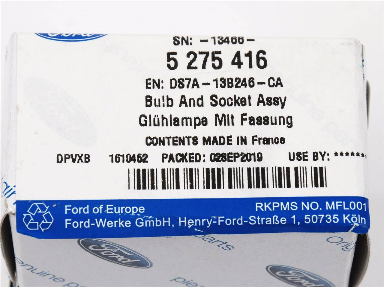 ŻARÓWKA PWY19W FORD/MOTORCRAFT - BURSZTYNOWA _ 5275416 _ DS7A-13B246-CA ...