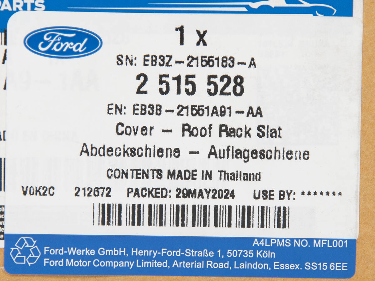 ZAŚLEPKA LEWA PRZEDNIA RELINGU FORD RANGER 12-23 _ 2515528 _ EB3B ...