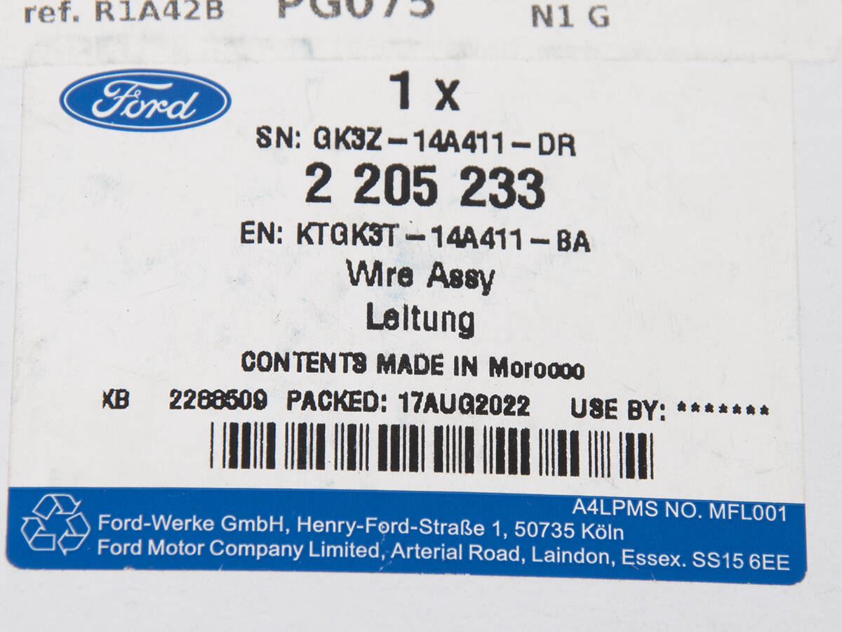 WIĄZKA NAPRAWCZA - PRZEWÓD TURBINY TRANSIT EURO 6 RWD _ 2205233 ...