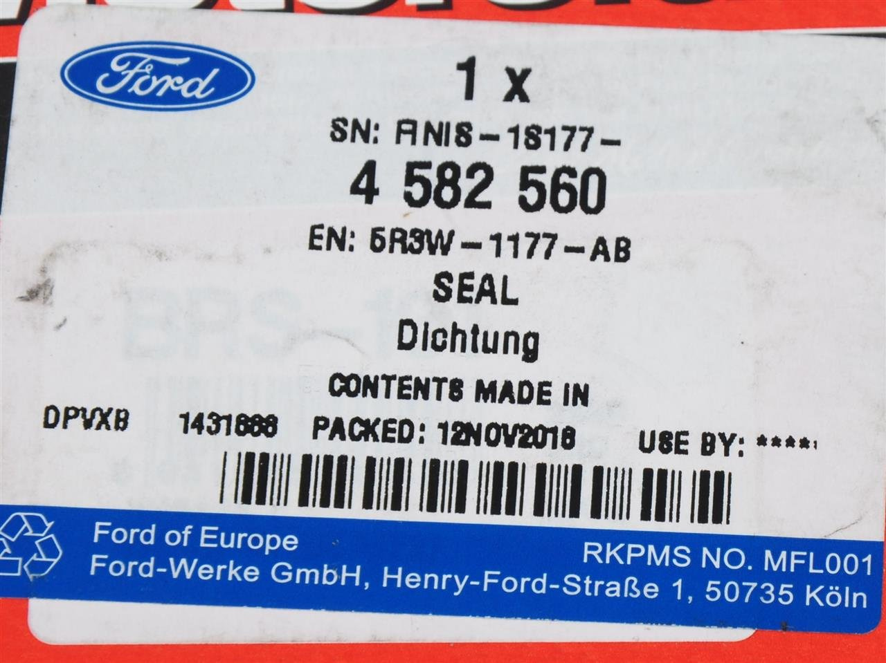 USZCZELNIACZ PÓŁOSI _ 4582560 _ 5R3W-1177-AB _ 5R3Z-1S177-AA | | Ford Original Parts