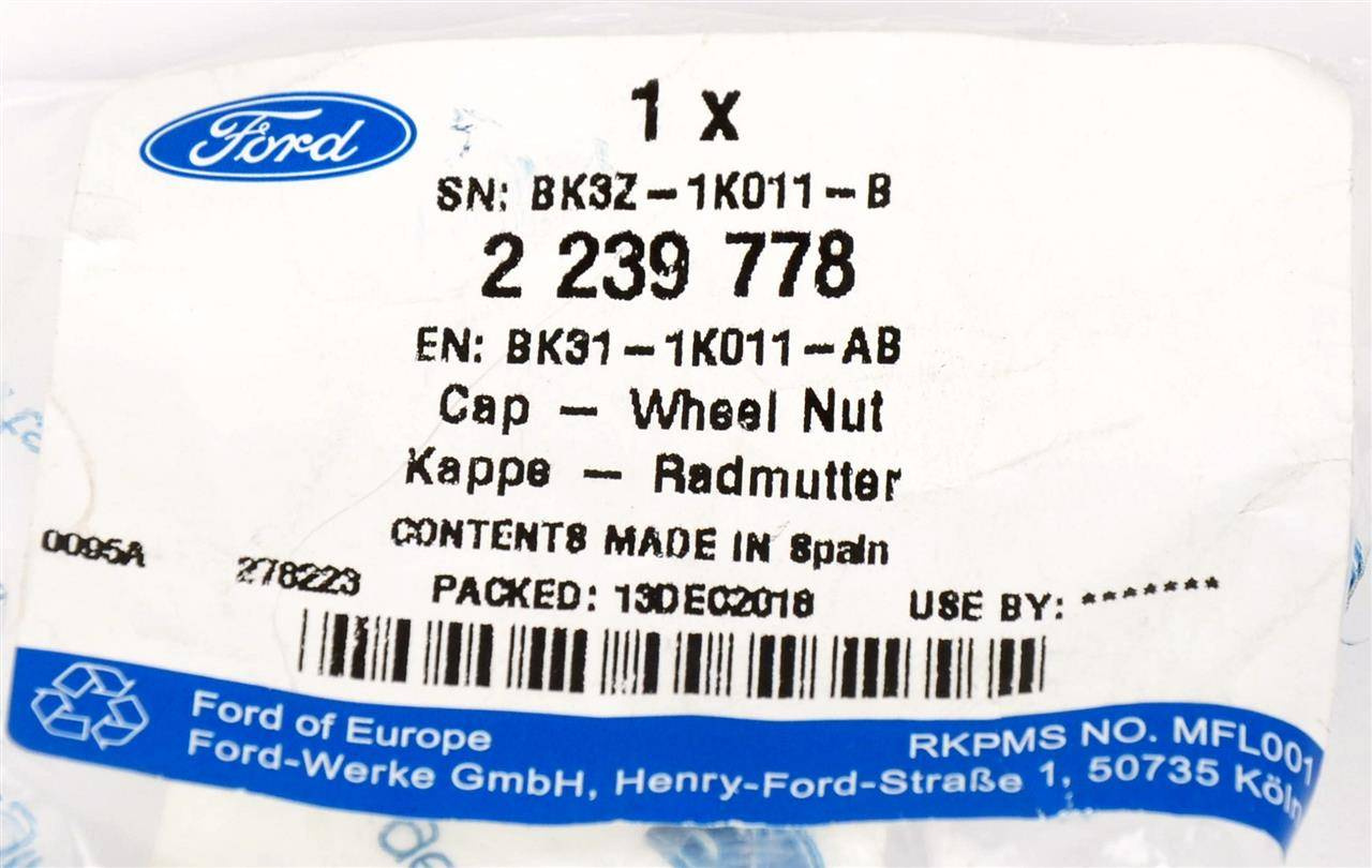 KOŁPAK NAKRĘTKI KOŁA TRANSIT 14- 19- CUSTOM 12- _ 2239778 _ BK31-1K011 ...