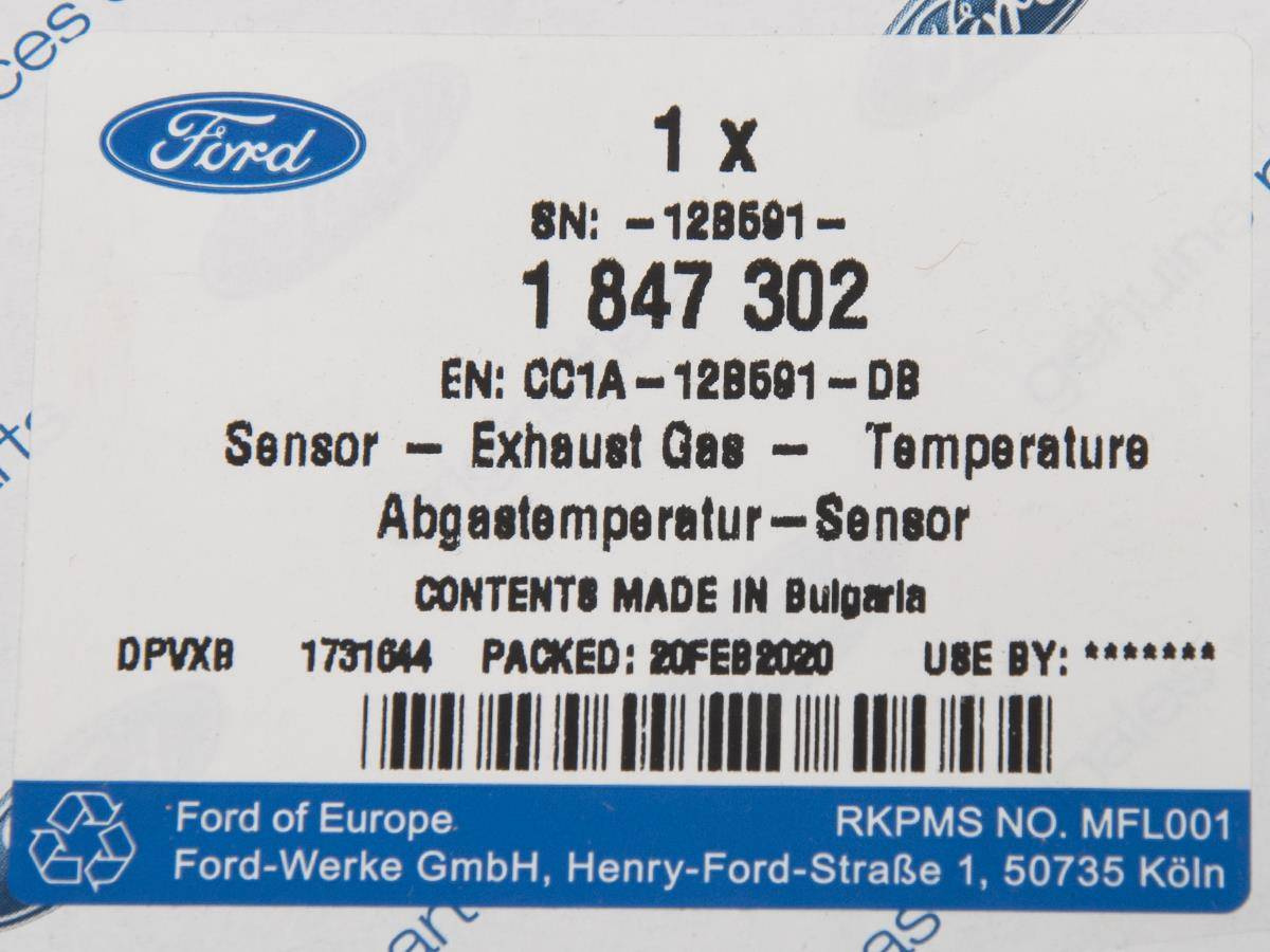 CZUJNIK TEMPERATURY SPALIN W KOLEKTORZE WYDECHOWYM TRANSIT 14- / 2.2 ...