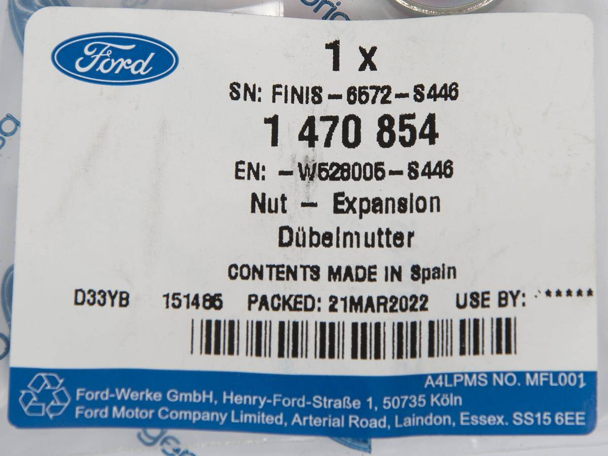 KOREK Ø 18MM SKRZYNI BIEGÓW POWERSHIFT FORD OE _ 1470854 _ W528005-S446 ...