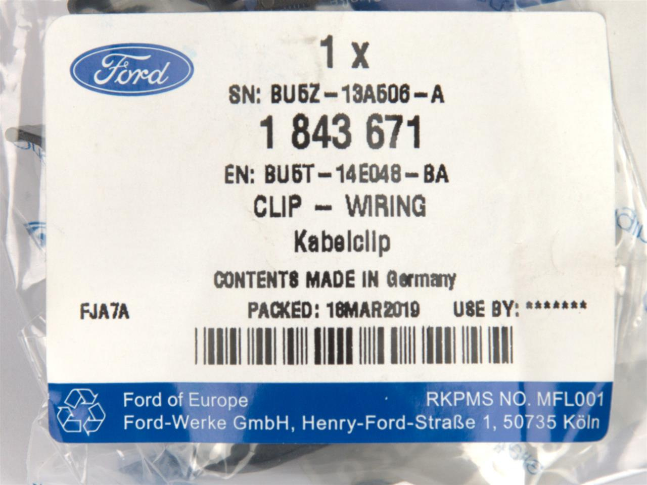 ZACISK PRZEWODÓW ELEKTRYCZNYCH TRANSIT 2014- 2019- _ 1843671 _ BU5T ...