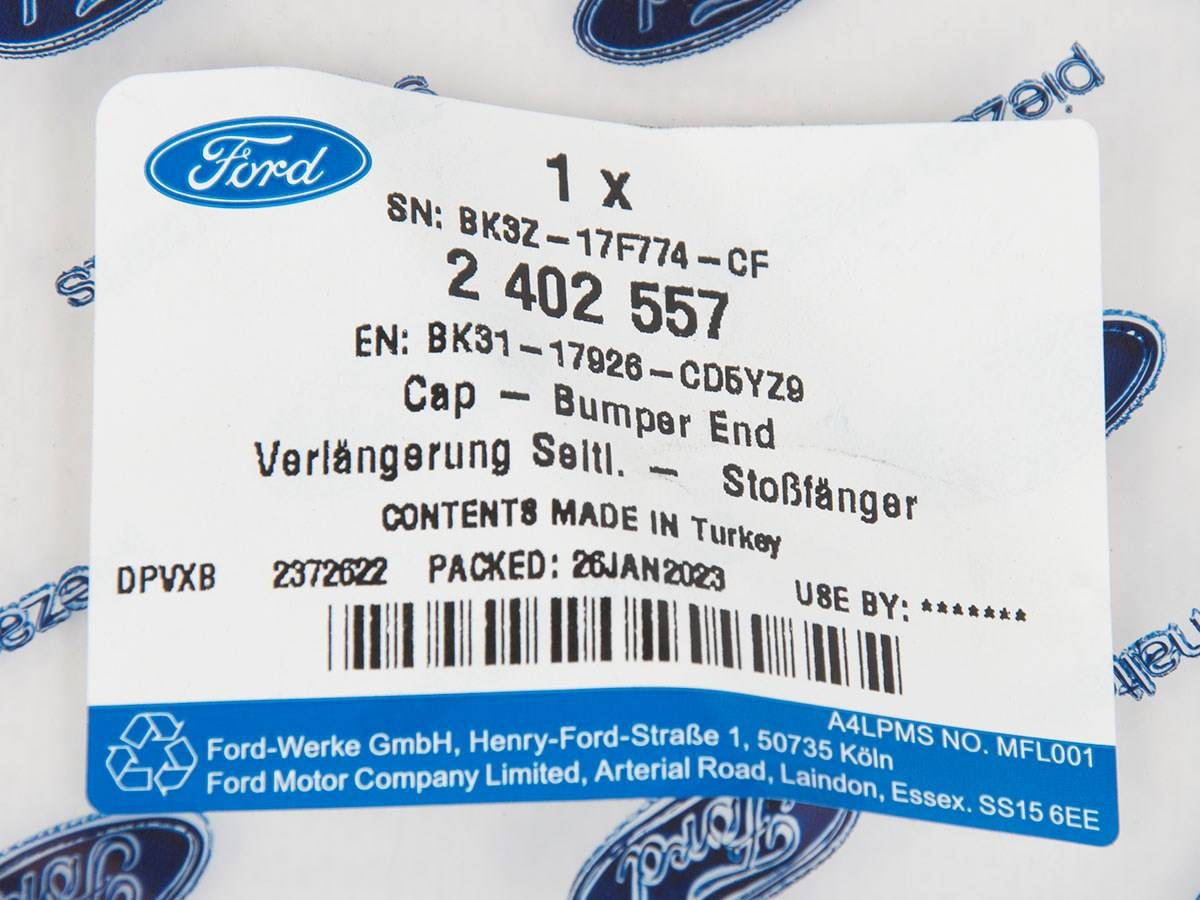 NAROŻNIK PRAWY ZDERZAKA TYŁ FORD TRANSIT 19- _ 2402557 _ BK31-17926 ...