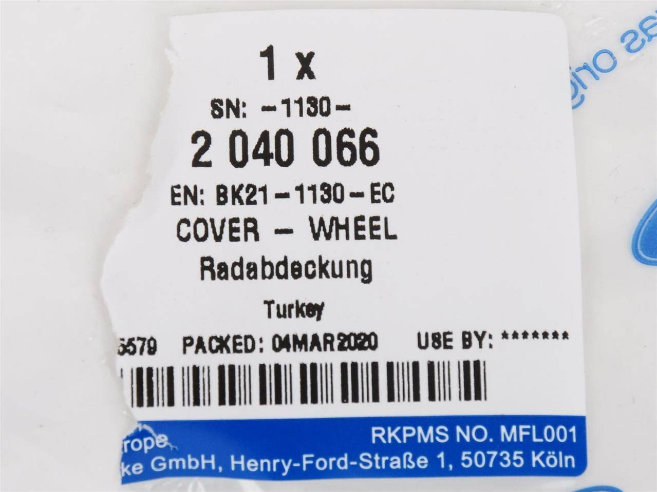 KOŁPAK KOŁA 6.5 X 16'' TRANSIT 16- 19- CUSTOM 15- _ 2040066 _ BK21-1130 ...