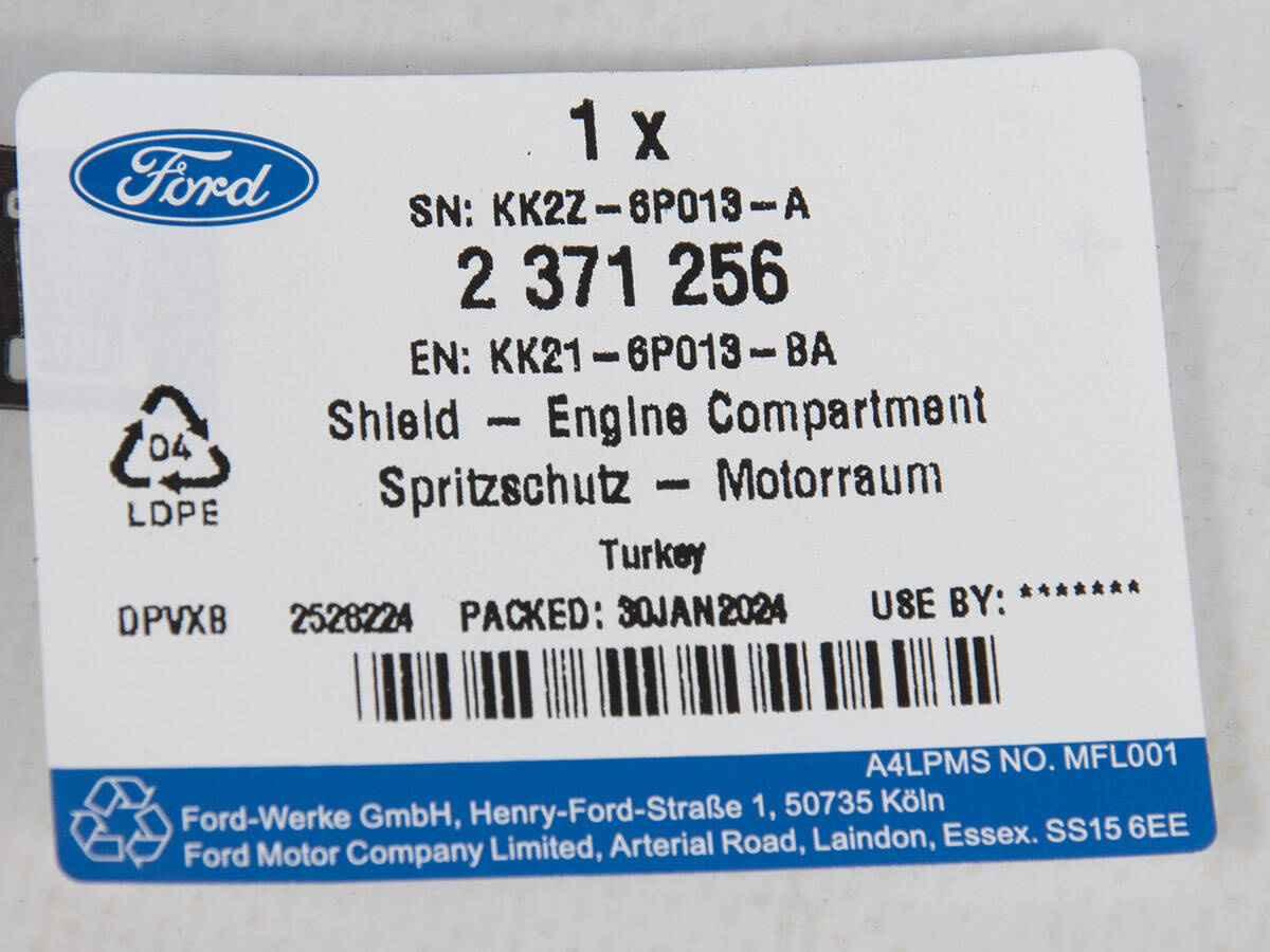 OSŁONA DOLNA SILNIKA FORD CUSTOM 19- OE _ 2371256 _ KK21-6P013-BA ...