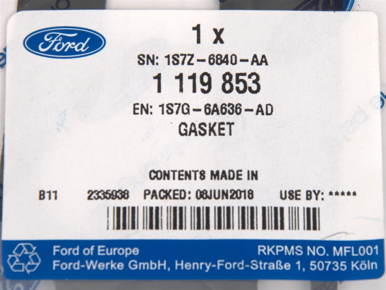 USZCZELKA PODSTAWY FILTRA OLEJU _ 1119853 _ 1S7G-6A636-AD _ 1S7Z-6840 ...