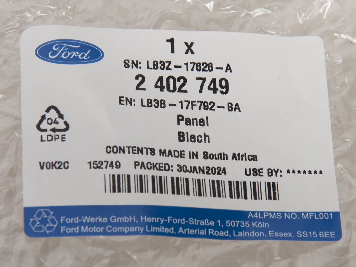 KRATKA DOLNA ZDERZAKA PRZÓD RANGER 20- _ 2402749 _ LB3B-17F792-BA ...