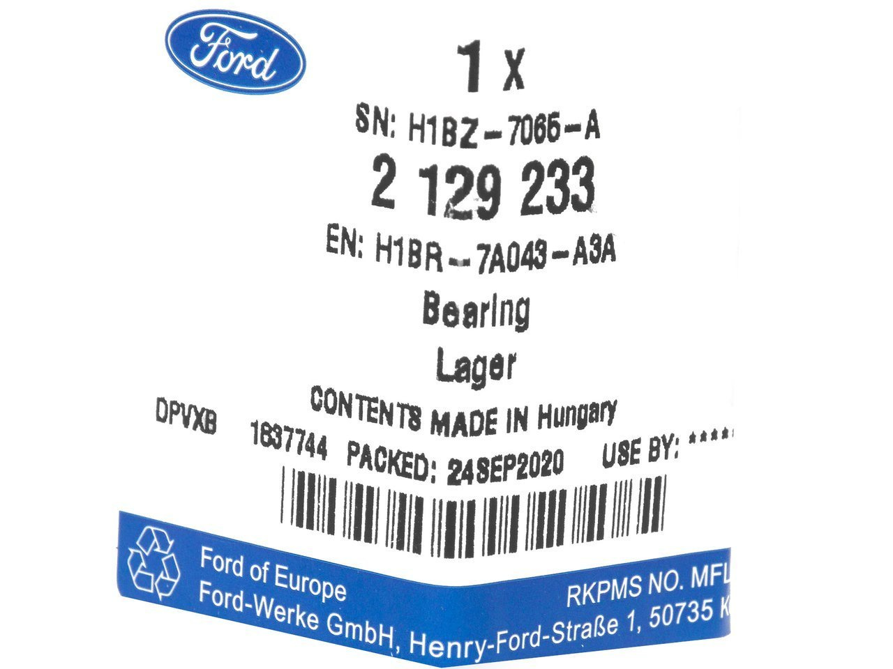 ŁOZYSKO WAŁKA WYJSCIOWEGO ECOSPORT 17- FOCUS 18- _ 2129233 _ H1BR-7A043 ...