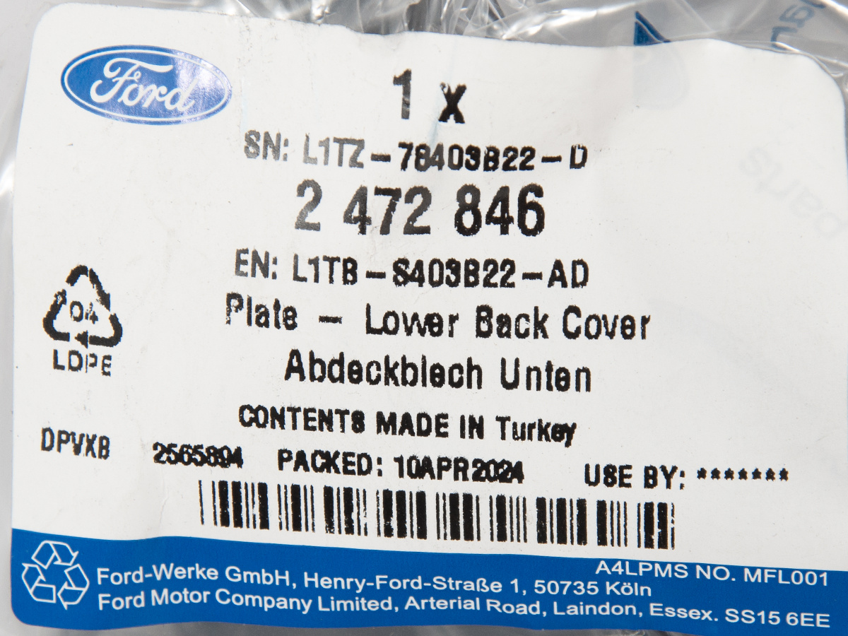 ŚLIZG PRAWY LISTWY ZDERZAKA TYŁ PUMA 20- | | Ford Original Parts