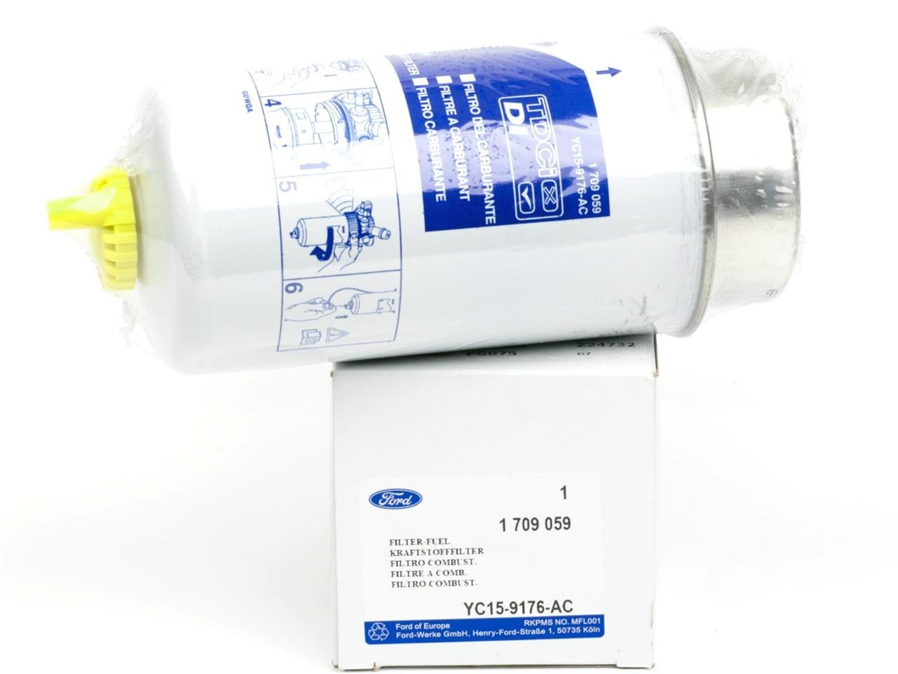 FILTR PALIWA TRANSIT 00-06, 06-14 2,0 2,2 2,4 TDCI _ 1709059 _ YC15 ...