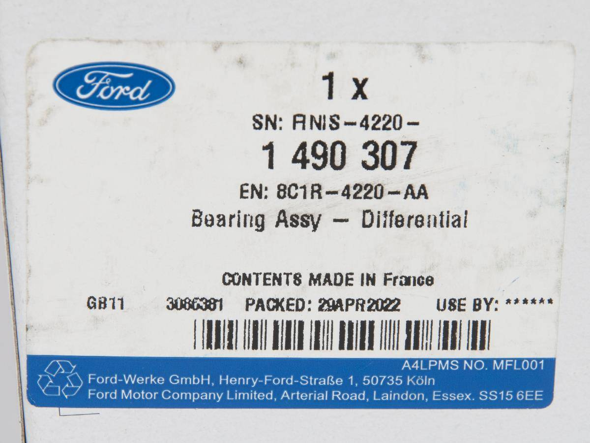 ŁOŻYSKO MECHANIZMU RÓŻNICOWEGO Ø 80MM FORD OE _ 1490307 _ 8C1R-4220-AA ...