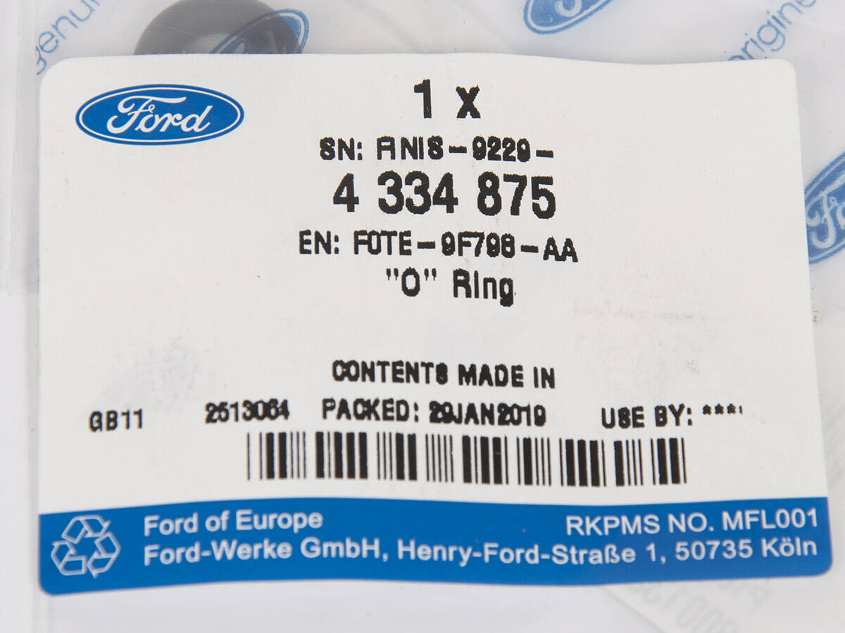 ORING WTRYSKIWACZA PALIWA FORD 1.8 / 2.0 DURATEC _ 4334875 _ F0TE-9F798 ...
