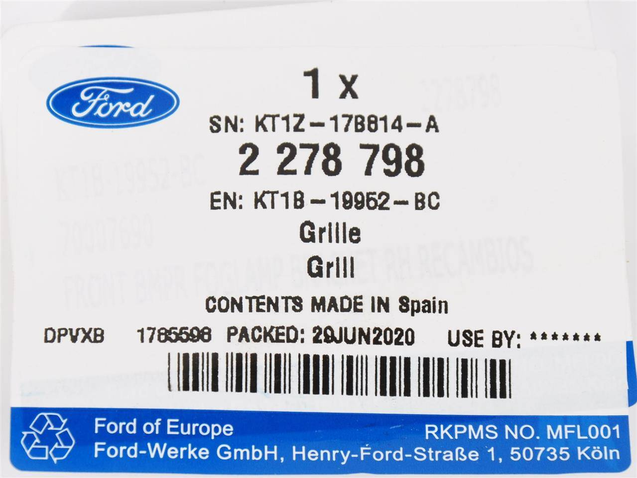 UCHWYT HALOGENU PRAWY PRZÓD TOURNEO CONNECT 2018- _ 2278798 _ KT1B ...