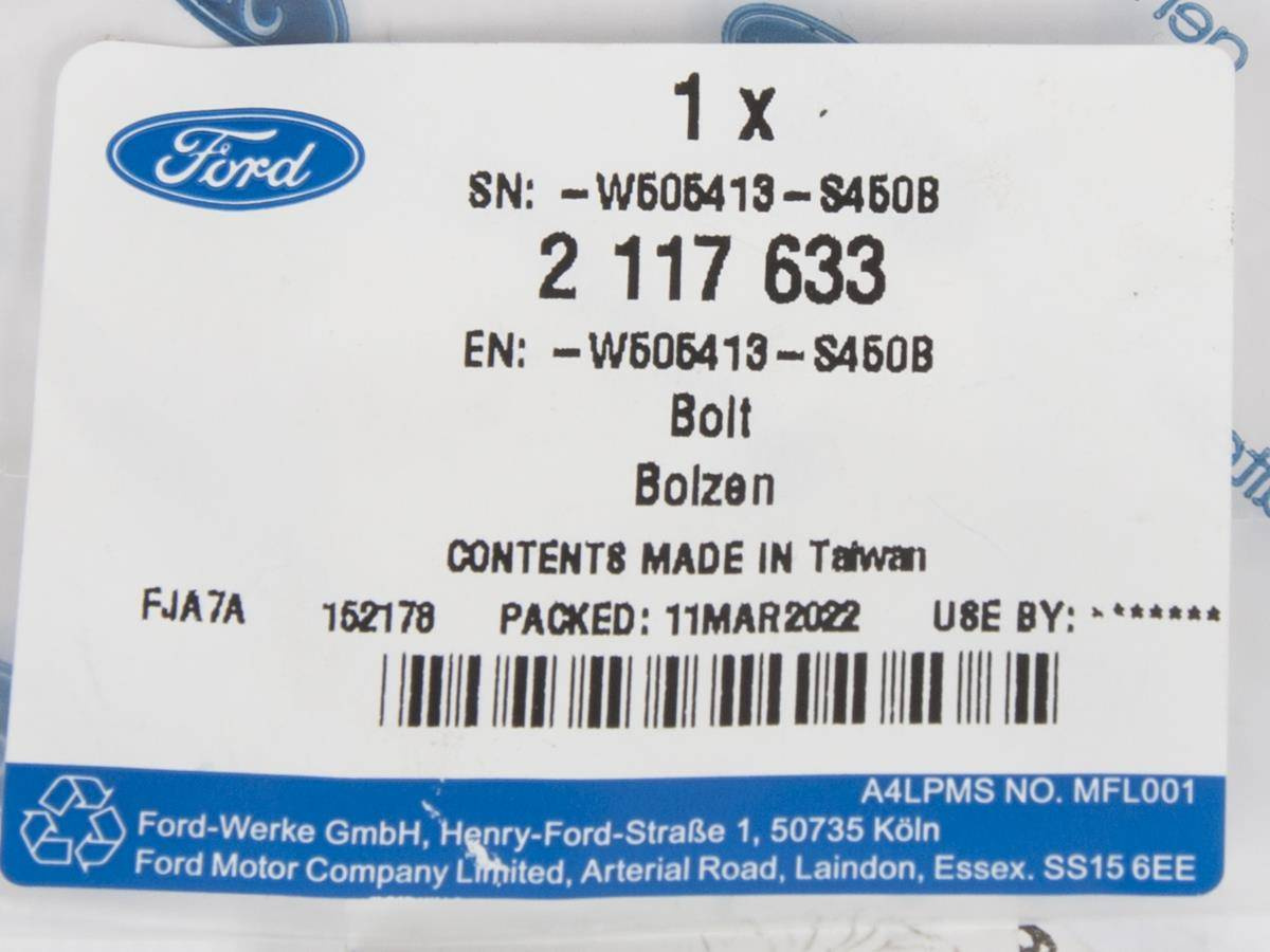 ŚRUBA M5X16MM ŚLIZGU BŁOTNIKA _ 2117633 _ W505413-S450B | | Ford ...