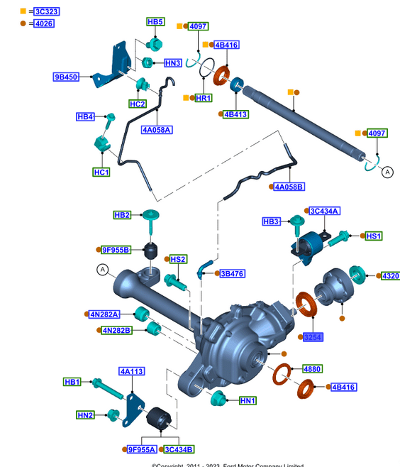 USZCZELNIACZ REDUKTORA RANGER 19-21 BRONCO 21-23 _ 2622462 _ KB3G-3N267 ...