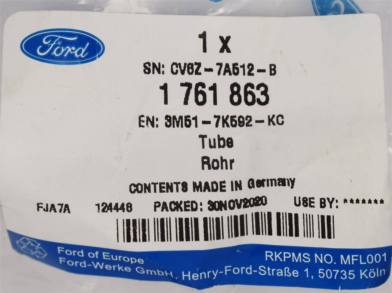 PRZEWÓD POMPY SPRZĘGŁA FOCUS KUGA C-MAX CONNECT _ 1761863 _ 3M51-7K592 ...