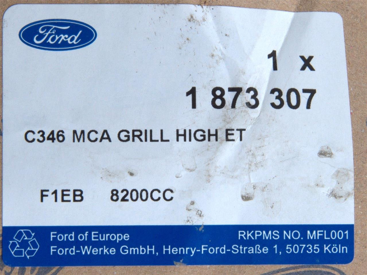 KRATKA GRILL ZDERZAKA PRZÓD FOCUS MK3 FL 2014- _ 1873307 _ F1EB-8200-CC ...