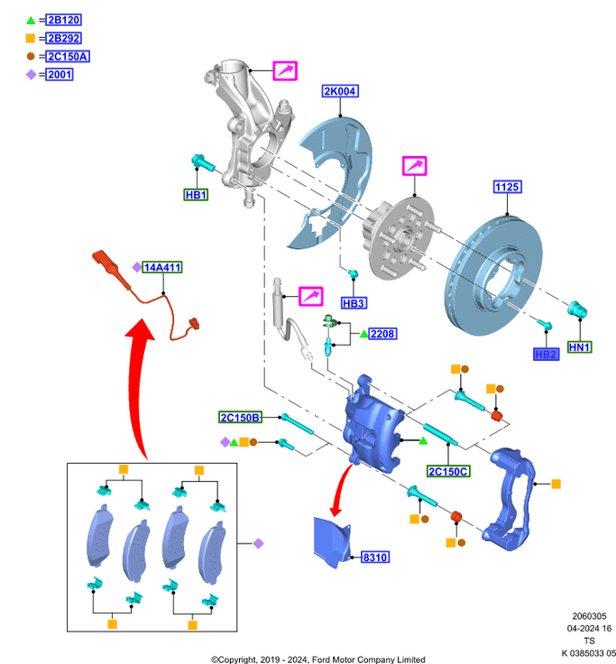 ŚRUBA M10 X 30MM TARCZY TYLNEJ TRANSIT 22- | | Ford Original Parts