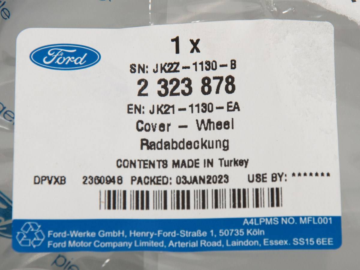 KOŁPAK KOŁA 16'' TRANSIT/TOURNEO CUSTOM 18- _ 2323878 _ JK21-1130-EA ...