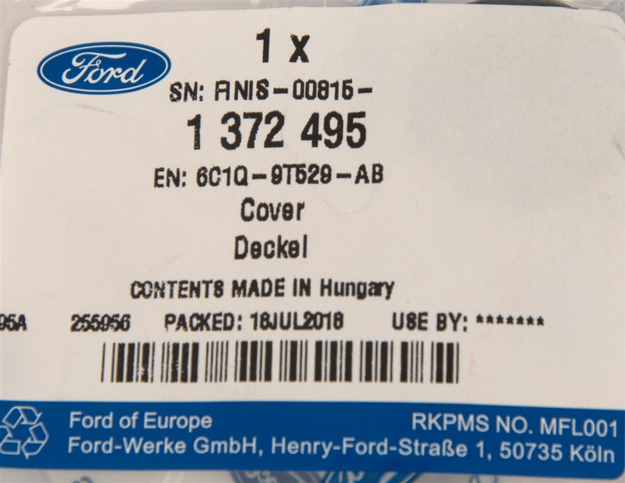 USZCZELKA POKRYWY ZAWORÓW TRANSIT 2006-2014 _ 1372495 _ 6C1Q-9T529-AB ...