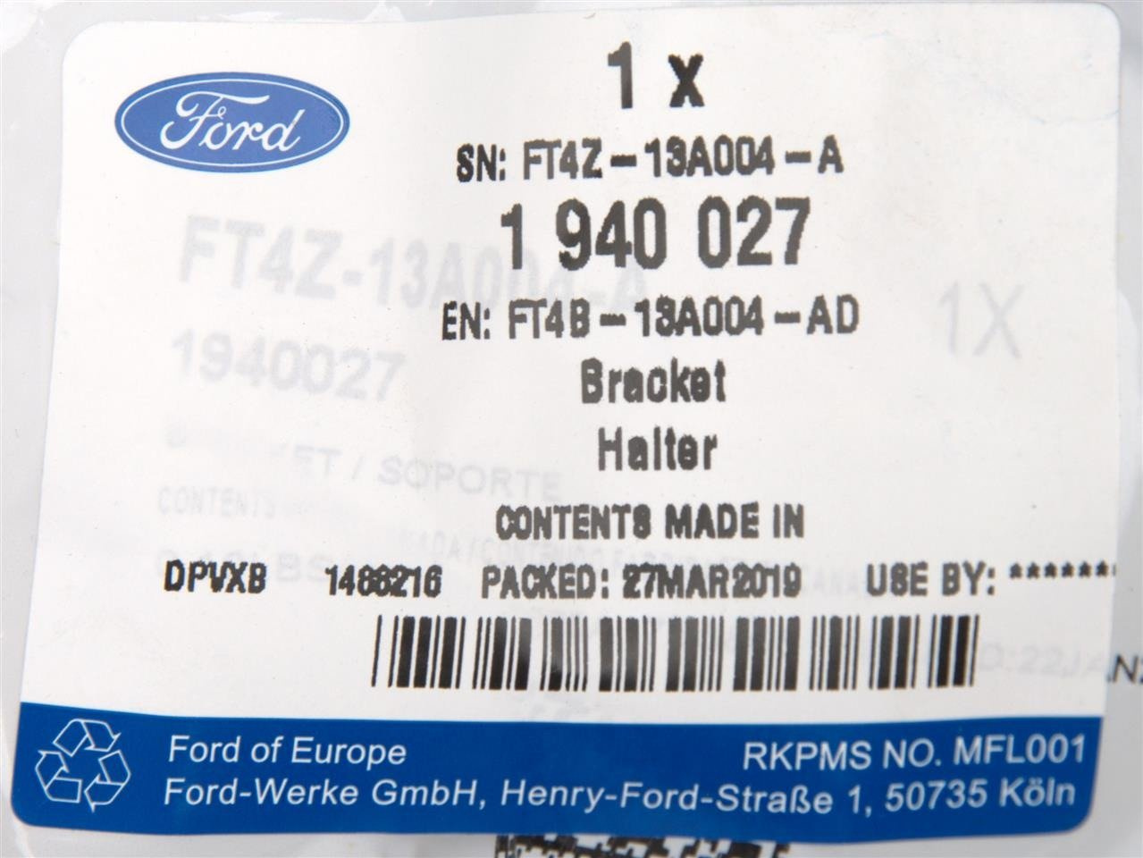 MOCOWANIE DOLNE REFLEKTORA EDGE 2015- / 2018- _ 1940027 _ FT4B-13A004 ...