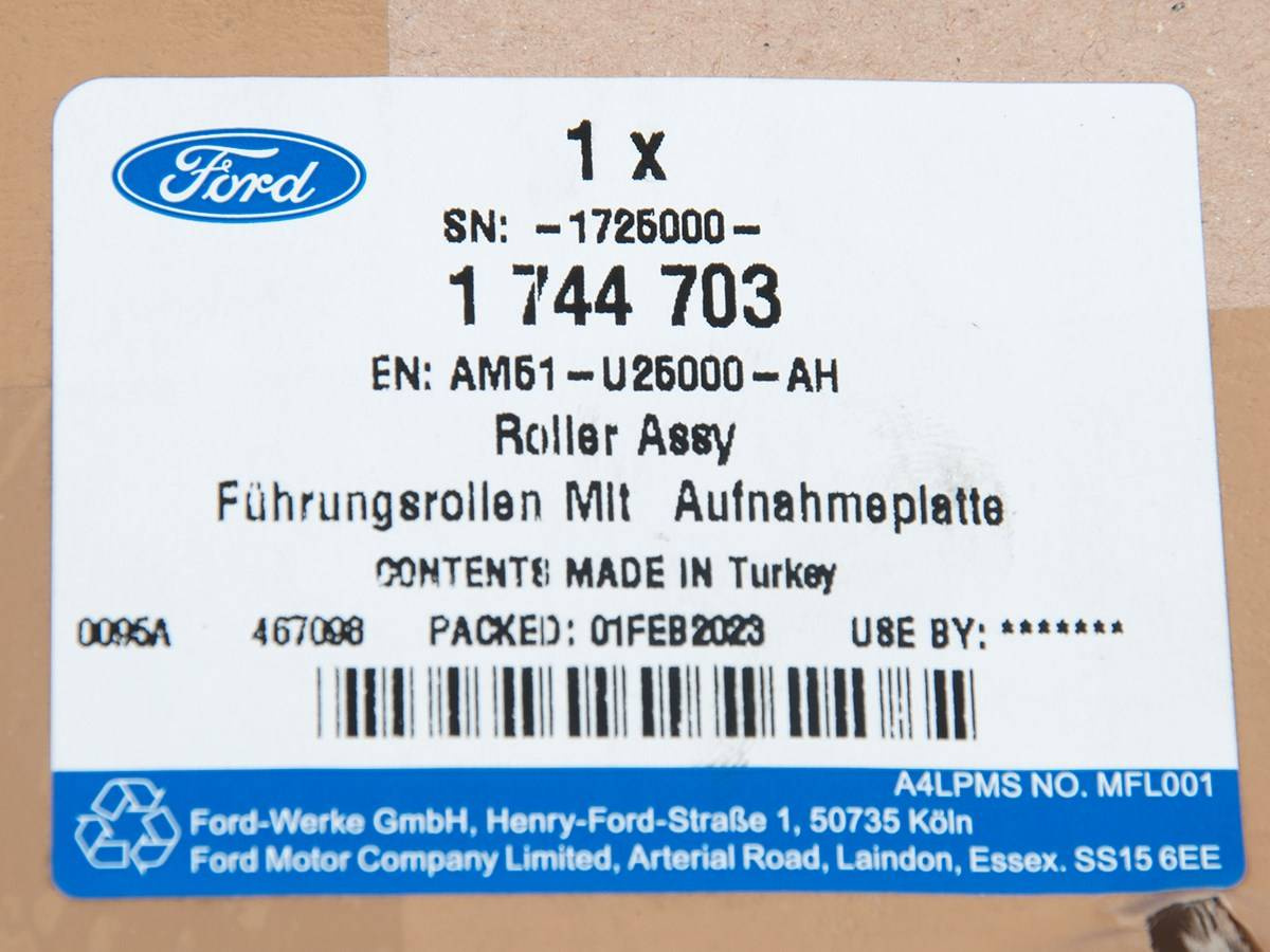 WÓZEK ROLKA PRAWA DRZWI PRZESUWNYCH C-MAX 10- 15-19 _ 1744703 _ AM51 ...