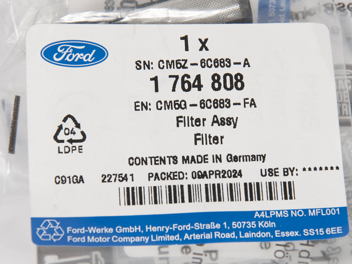 FILTR OLEJU W BLOKU FIESTA FOCUS C-MAX 1,0 EB _ 1764808 _ CM5G-6C683-FA _ CM5Z-6C683-A | | Ford ...