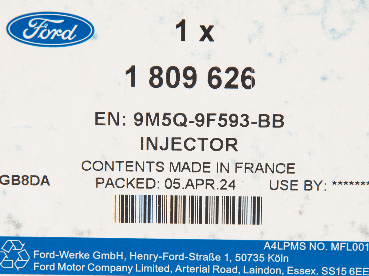 WTRYSKIWACZ MONDEO 10-12 / 2.0 DURATORQ _ 1809626 _ 9M5Q-9F593-BB ...