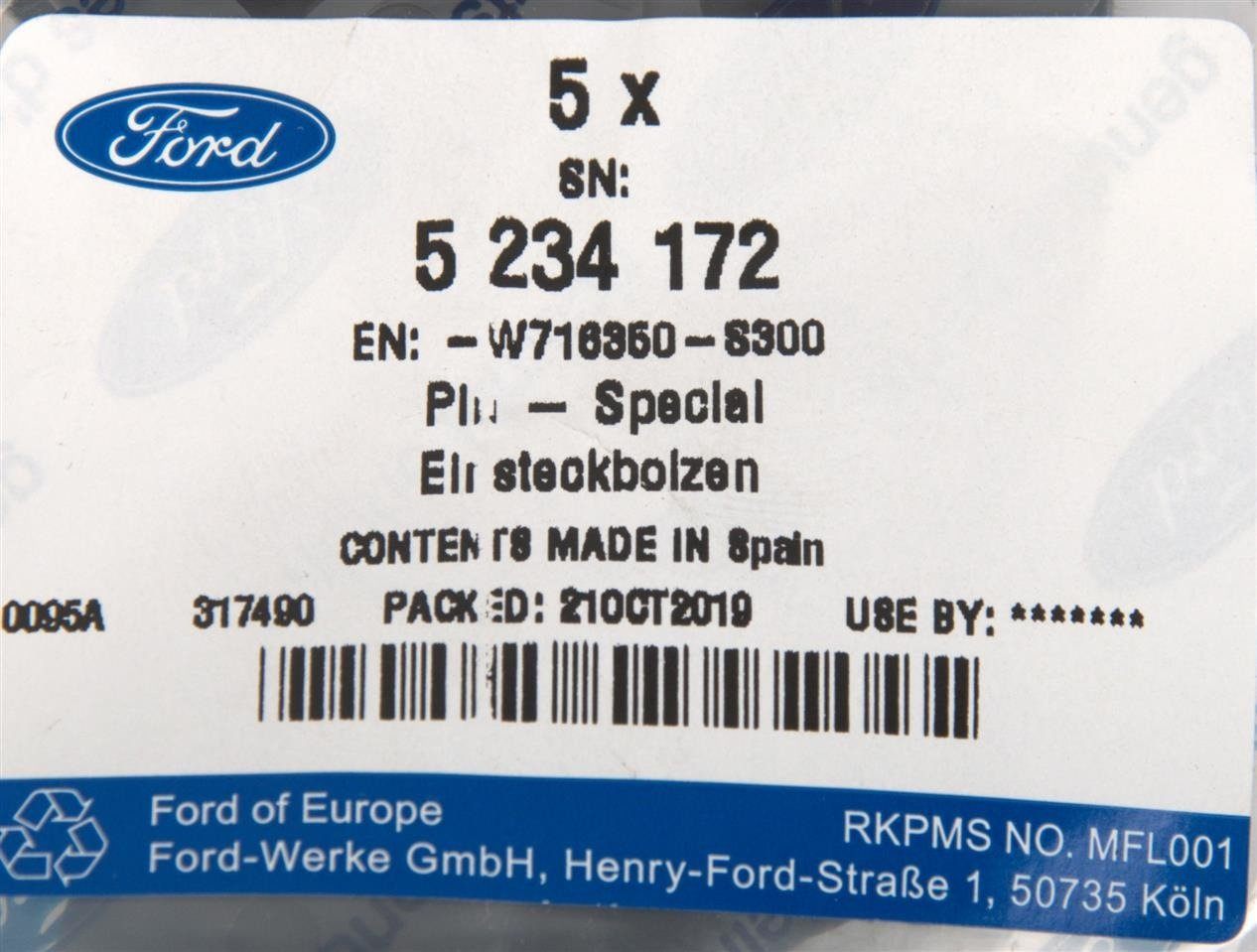 SPINKA LISTWY PROGOWEJ FORD MONDEO 14- S-MAX 15-_ 5234172 _ W716350 ...