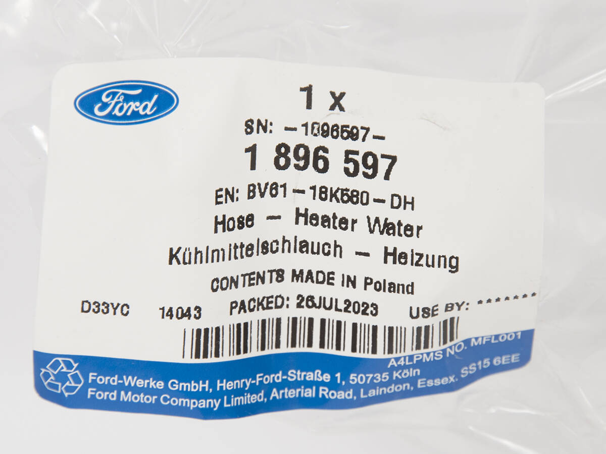 PRZEWÓD NAGRZEWNICY C-MAX 10- KUGA 12- 1,6 EB_ 1896597 _ BV61-18K580-DH ...