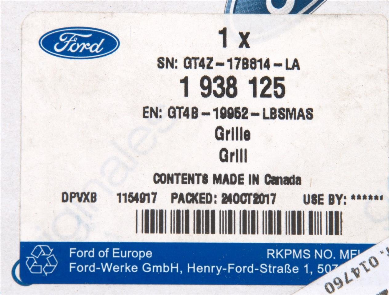 KRATKA HALOGENU PRAWA EDGE 15- OBWÓDKA CHROMOWANA _ 1938125 _ GT4B ...