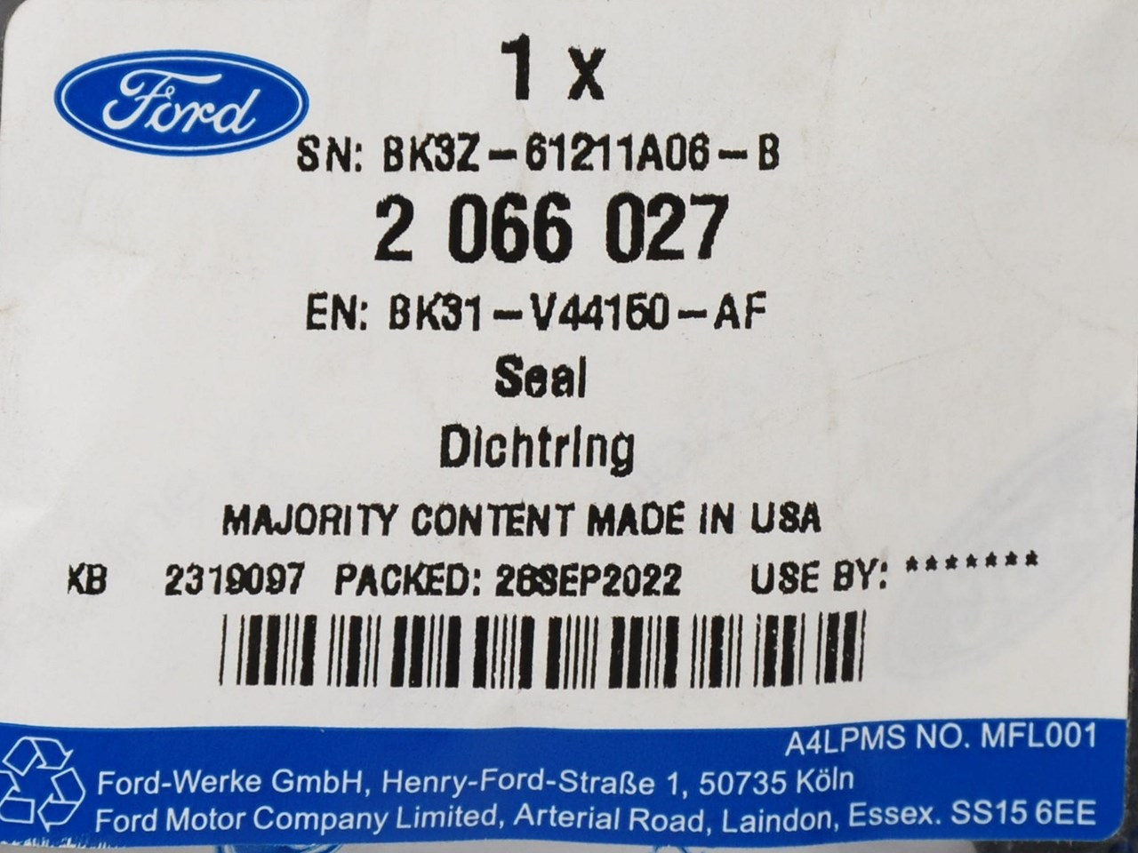 PODKŁADKA OGRANICZNIKA DRZWI TYŁ TRANSIT 14- 19- _ 2066027 _ BK31 ...