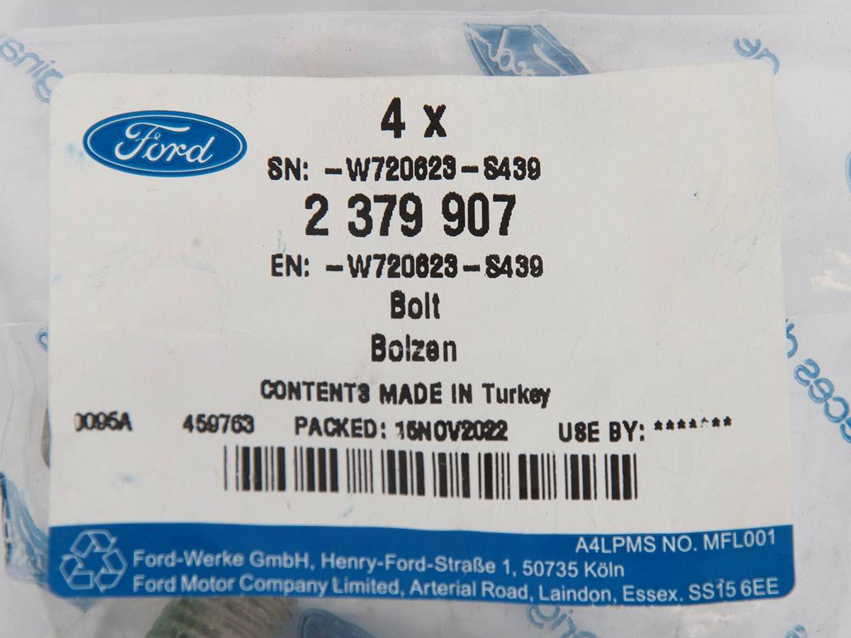 ŚRUBA MONTAŻOWA TARCZY HAMULCOWEJ TYŁ TRANSIT 19- _ 2379907 _ W720623 ...