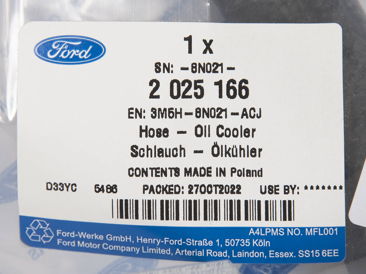 PRZEWÓD NAGRZEWNICY FORD FOCUS 11- 14- 1,6 DURATEC _ 2025166 _ 3M5H ...