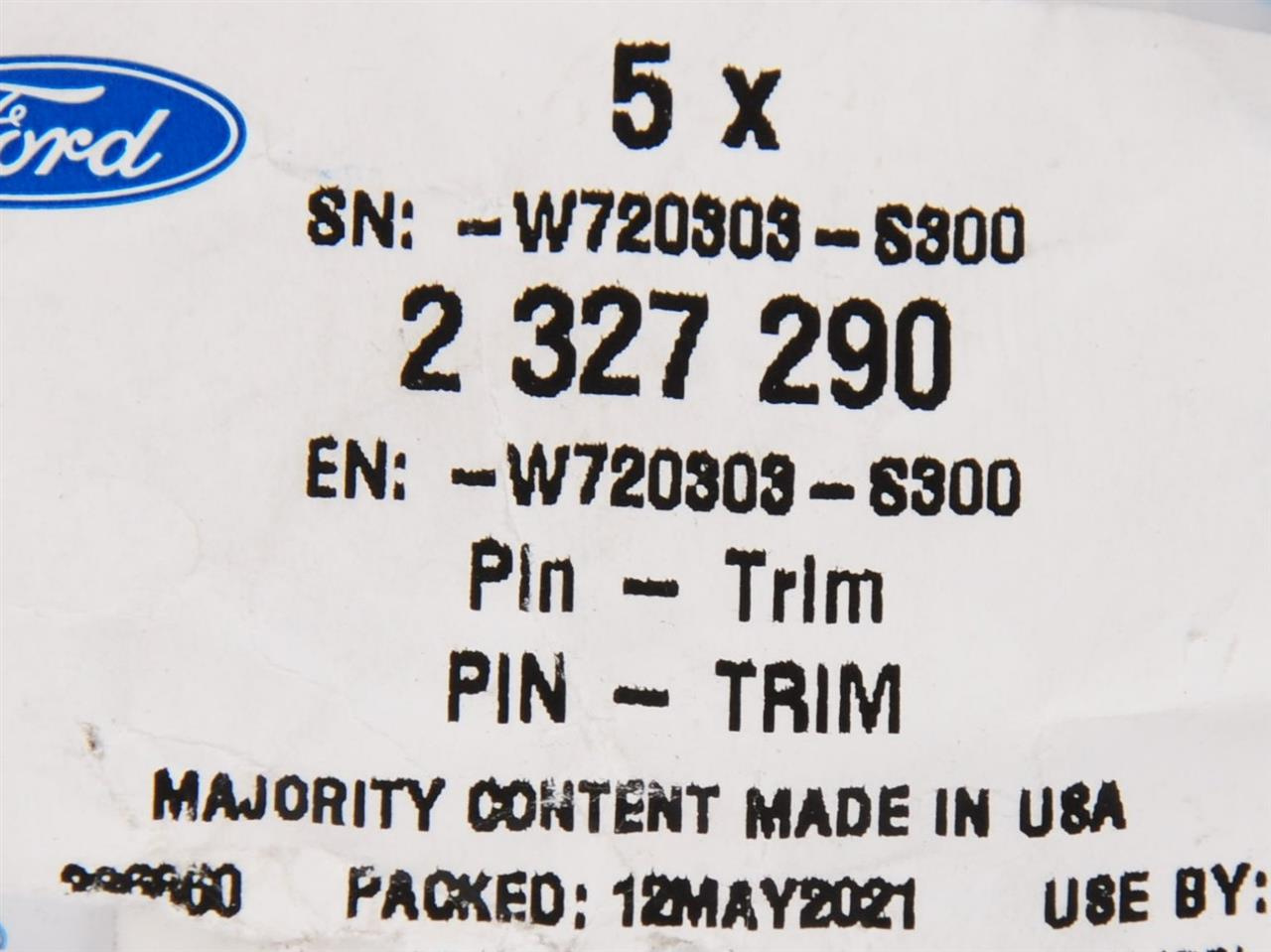 SPINKA ZDERZAKA TYŁ KUGA 20- _ 2327290 _ W720303-S300 | | Ford Original ...