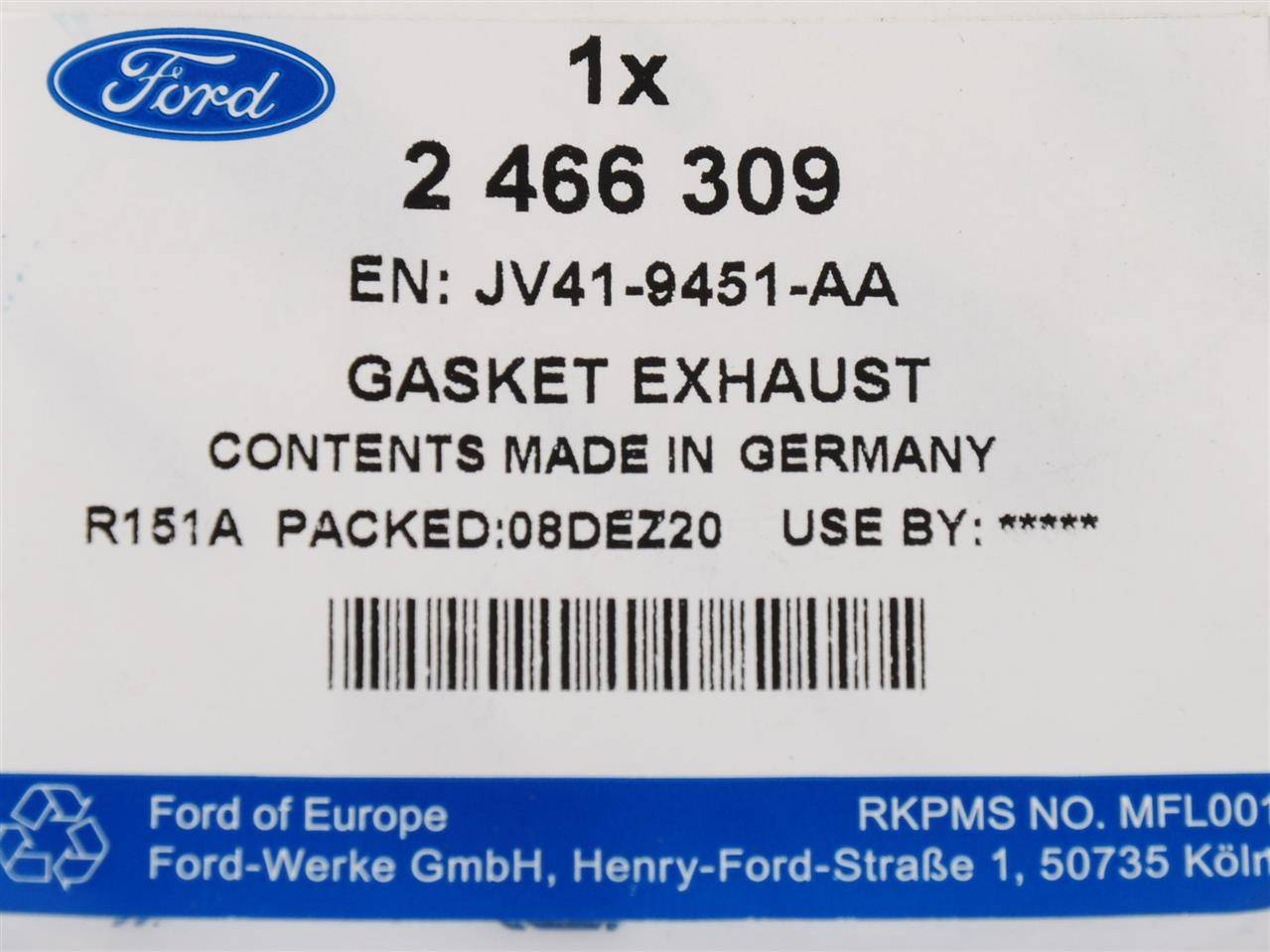 USZCZELKA TŁUMIKA TRANSIT/TOURNEO CONNECT 13- _ 2466309 _ JV41-9451-AA ...