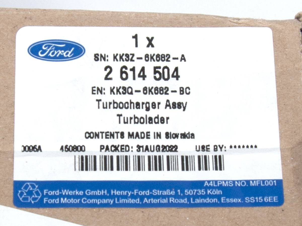 TURBOSPRĘŻARKA FORD TRANSIT 19- 22- 2.0 ECOBLUE _ 2614504 _ KK3Q-6K682 ...