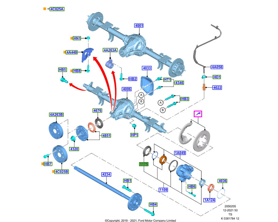 USZCZELNIACZ PÓŁOSI TYLNEJ TRANSIT 14- 19- _ 5563805 _ 4C3W-1177-EA ...