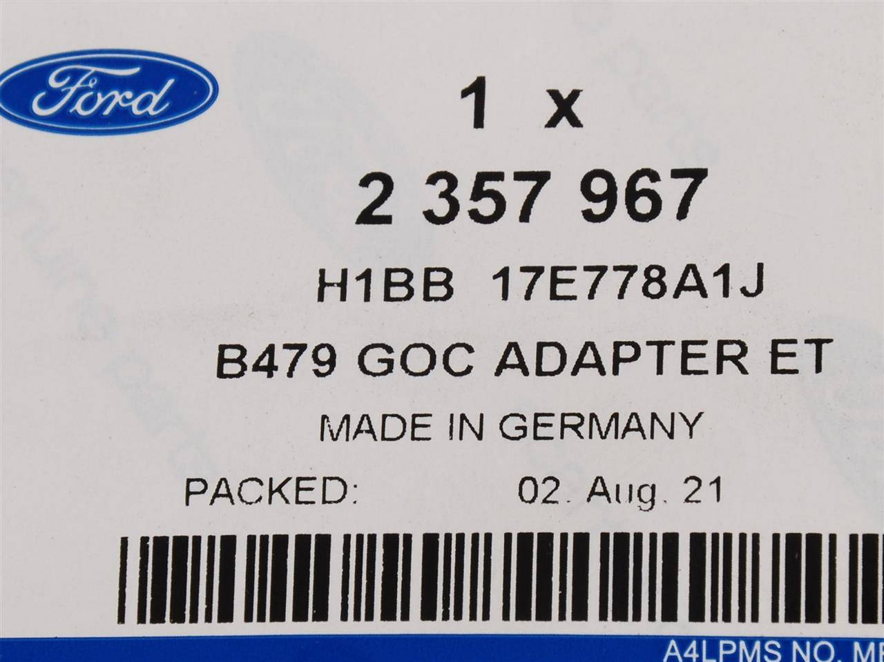 WZMOCNIENIE ZDERZAKA PRZÓD FIESTA 17- _ 2357967 _ H1BB-17E778-A1J _ GTU ...