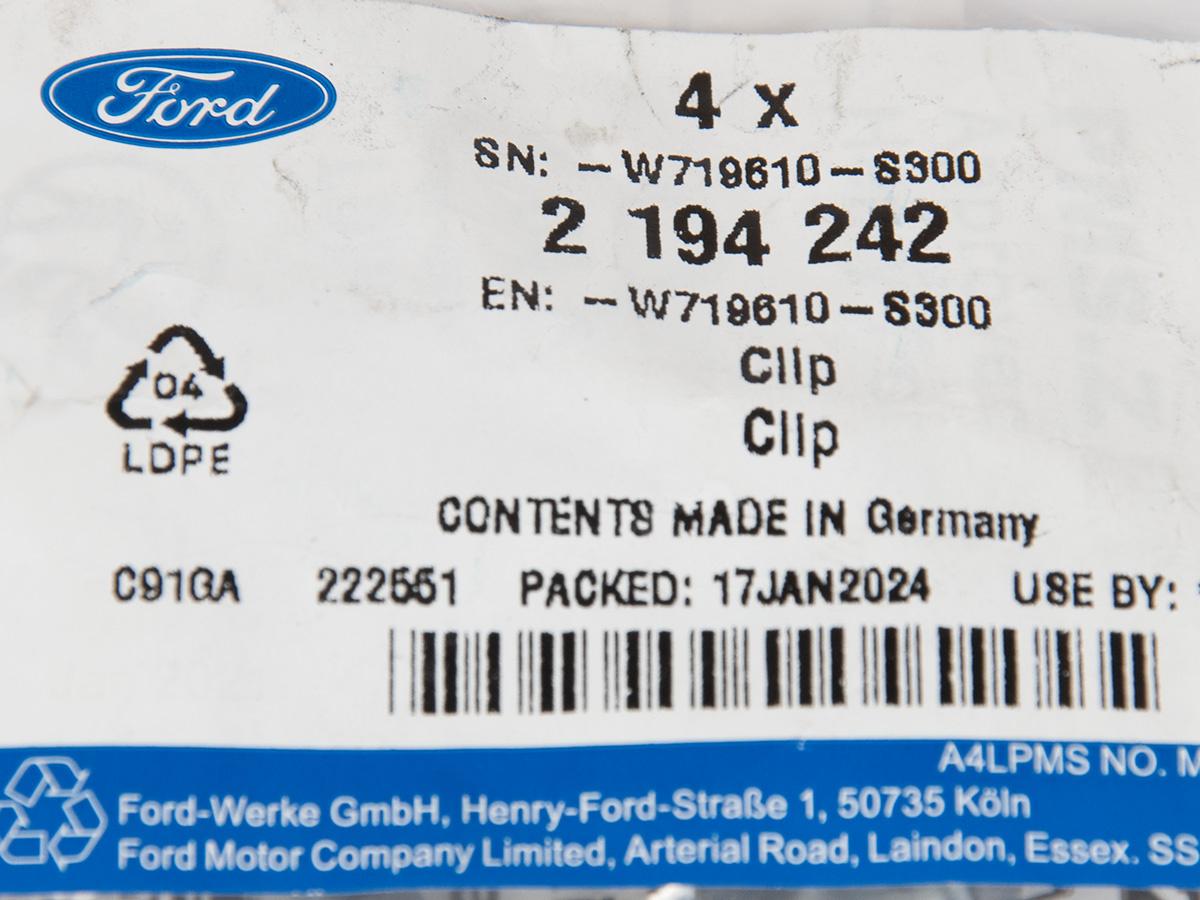 ZACISK LINKI MAKI FORD KUGA 20- FOCUS 18- PUMA 20- | | Ford Original Parts