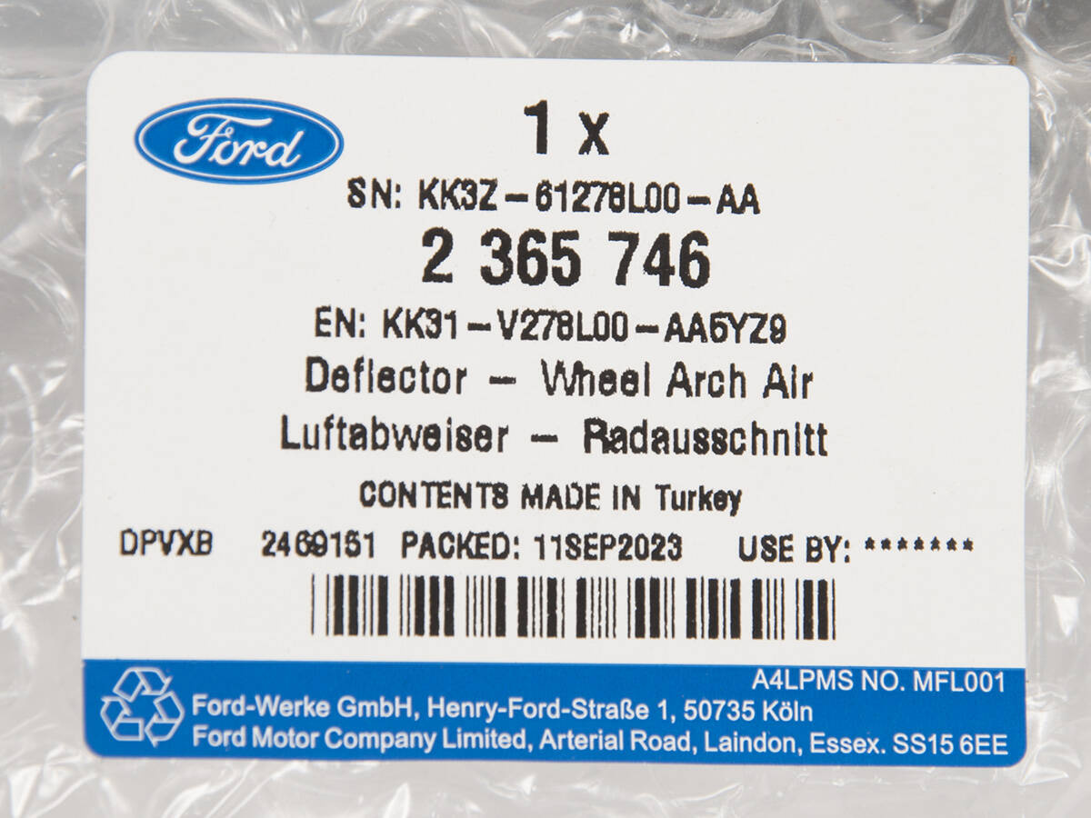 LISTWA PRAWA BŁOTNIKA PRZÓD TRANSIT 19- _ 2365746 _ KK31-V278L00-AA5YZ9 ...