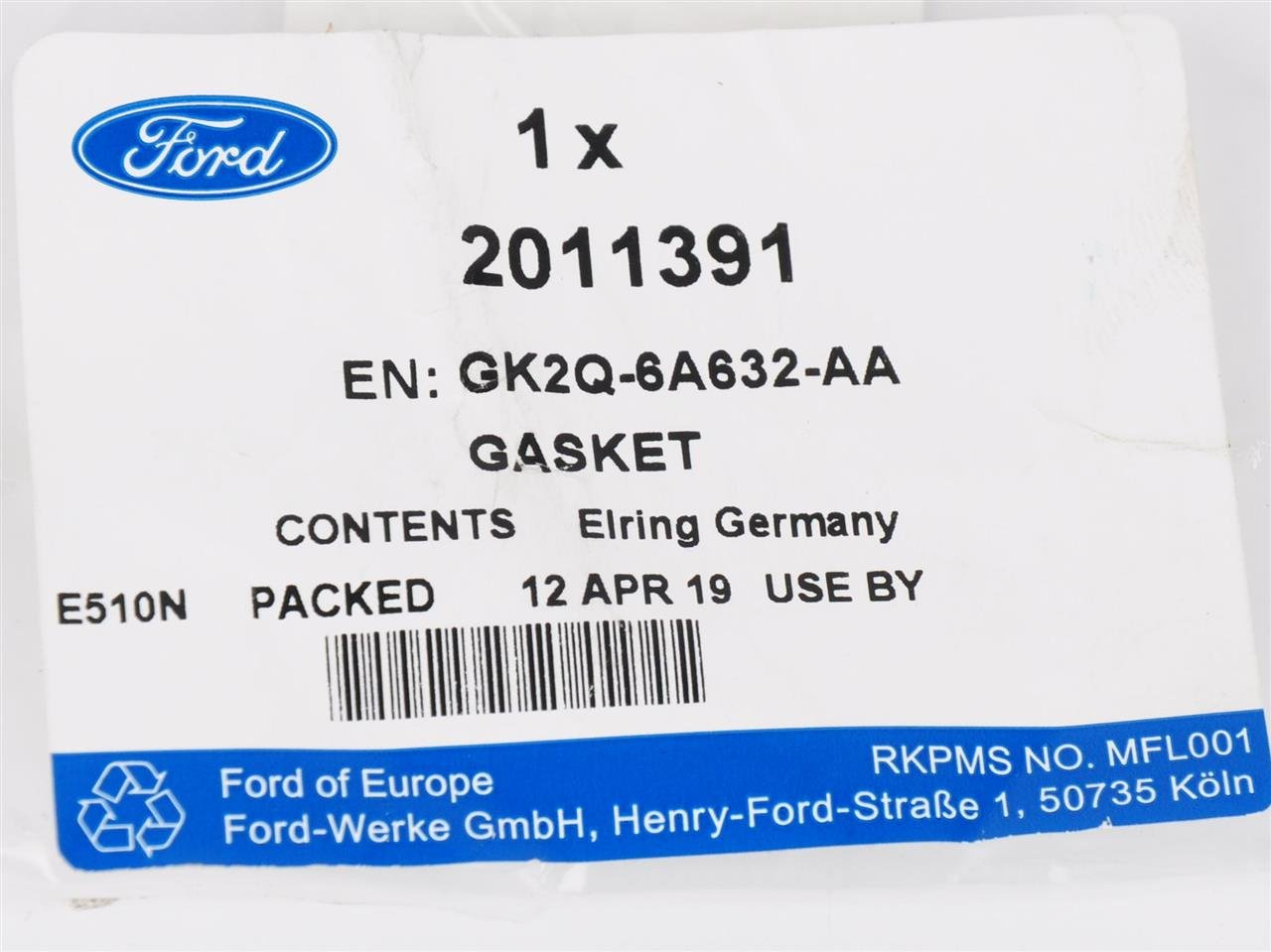 USZCZELKA SEPARATORA OLEJU TRANSIT 14-/19- CUSTOM _ 2011391 _ GK2Q ...