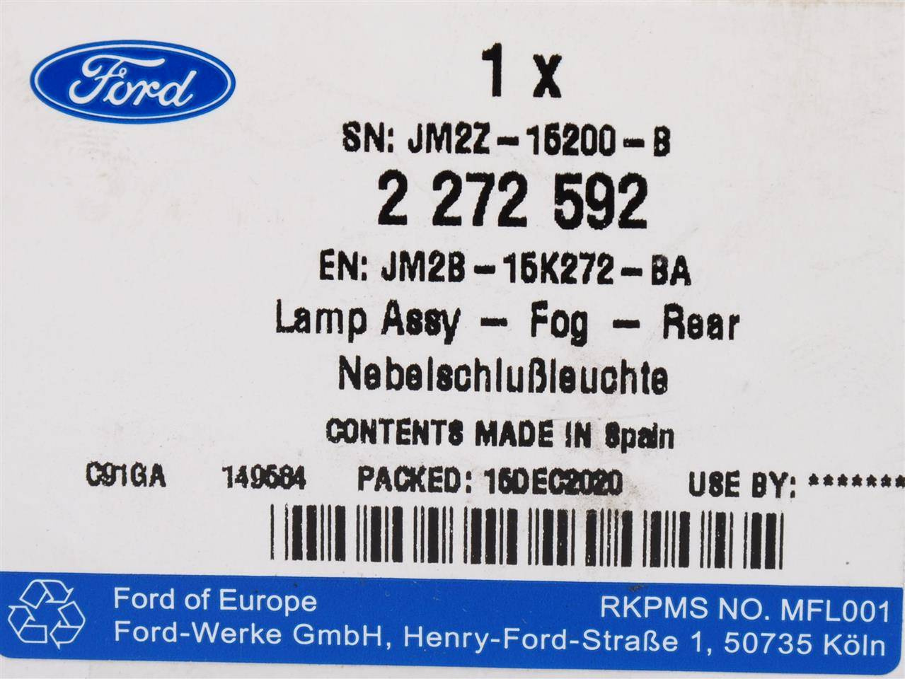 ODBLASK PRAWY TYŁ S-MAX / GALAXY 15- | | Ford Original Parts