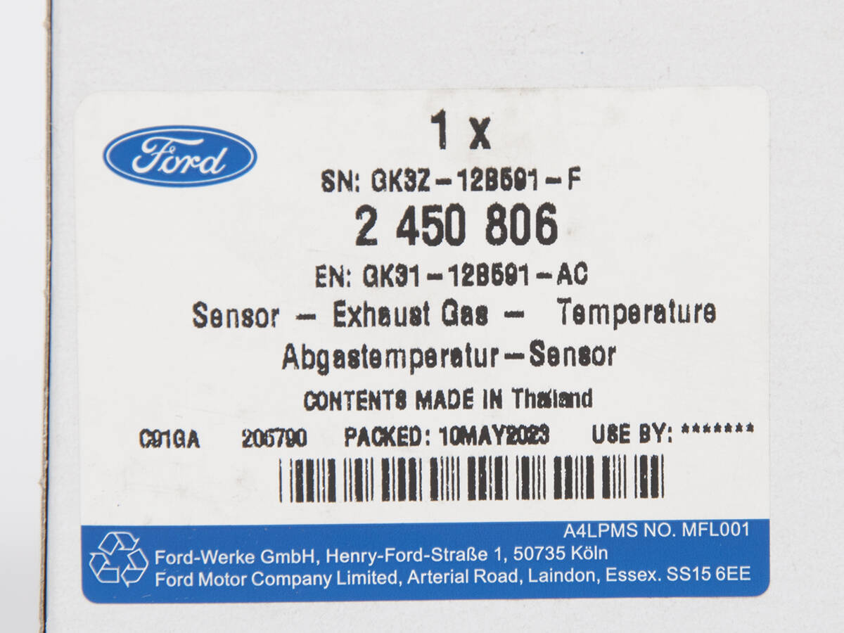 CZUJNIK TEMPERATURY SPALIN TRANSIT 16- 19- / 2.0L DIESEL PANTHER ...