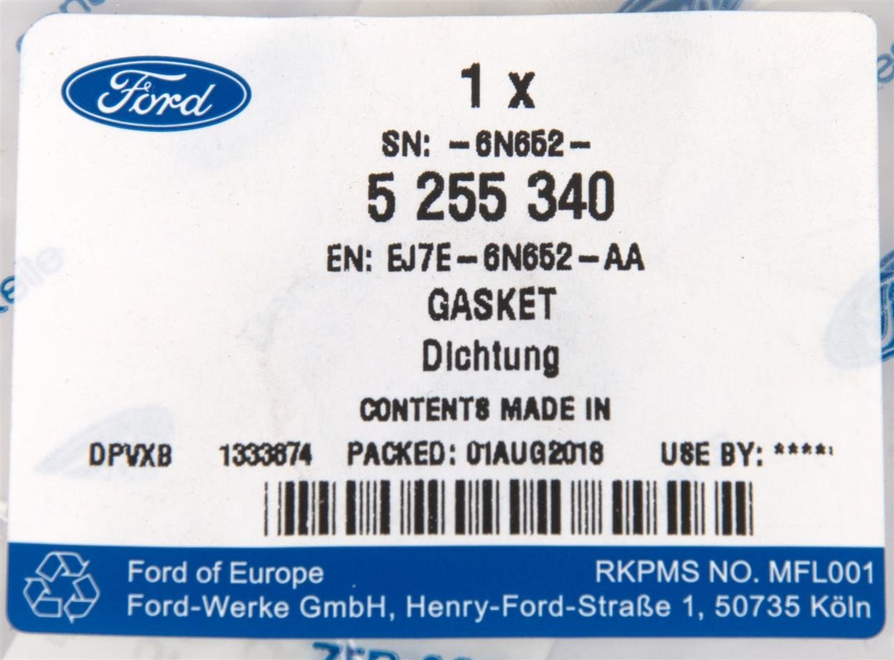 USZCZELKA 22MM TURBOSPRĘŻARKI MUSTANG EDGE KUGA _ 5255340 _ EJ7E-6N652 ...