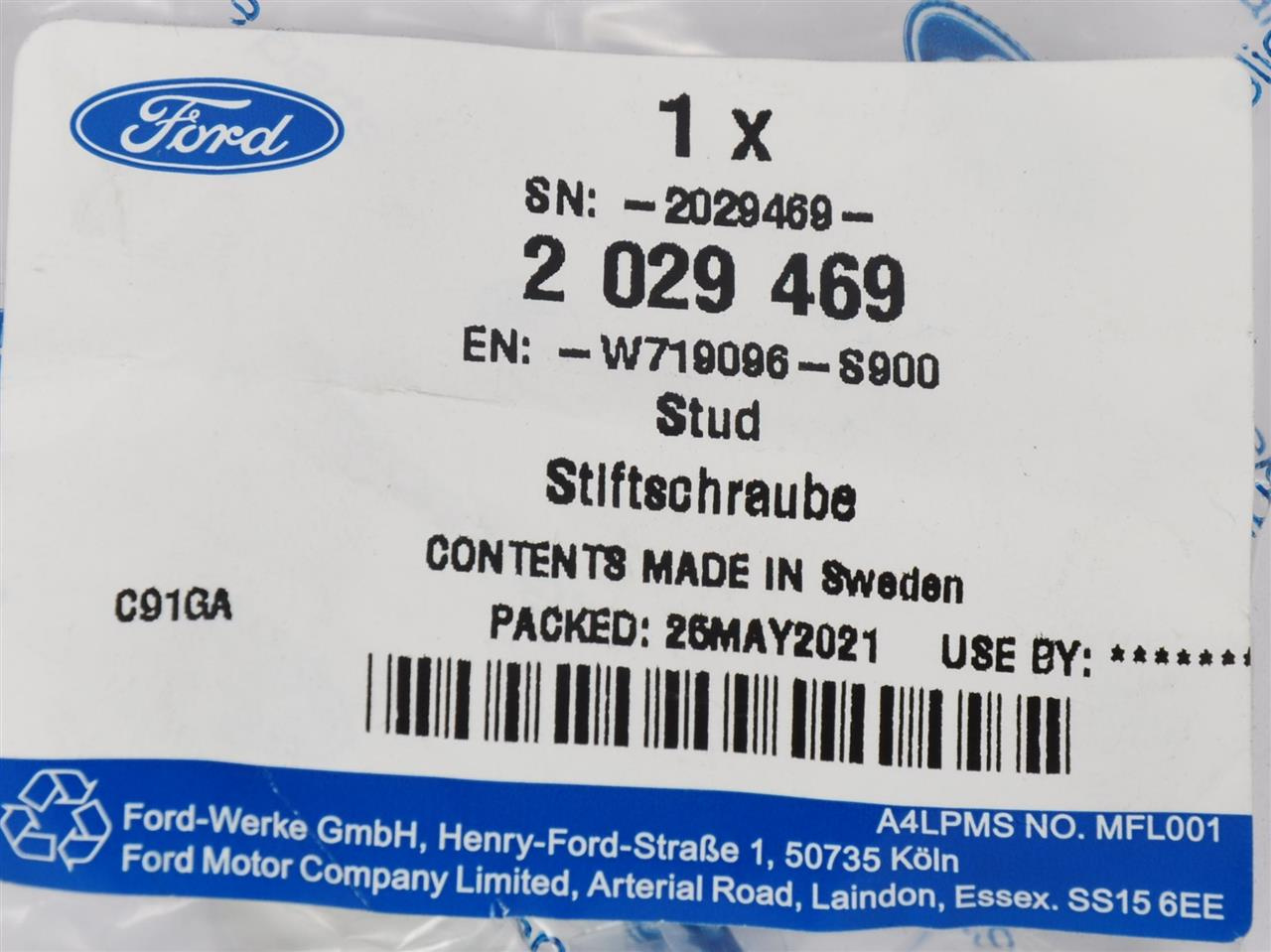 ŚRUBA KOLEKTORA WYDECHOWEGO 2.0 DIESEL PANTHER _ 2029469 _ W719096-S900 ...